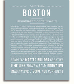 Boston | Name Art Print – Name Stories