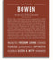 Bowen | Name Art Print – Name Stories