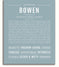 Bowen | Name Art Print – Name Stories