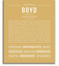 Boyd Personalized Name Meaning Art Prints – Name Stories