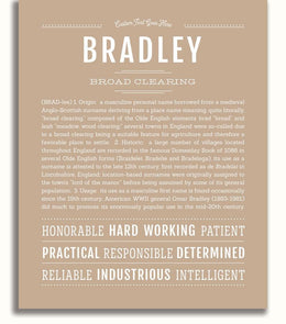 Bradley | Name Art Print – Name Stories