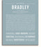Bradley Personalized Name Meaning Art Prints – Name Stories