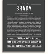 Brady | Name Art Print – Name Stories