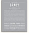 Brady | Name Art Print – Name Stories