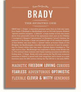 Brady | Name Art Print – Name Stories