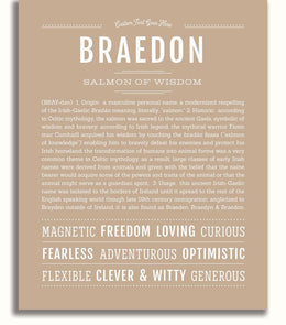 Braedon | Name Art Print – Name Stories