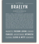 Braelyn | Name Art Print – Name Stories