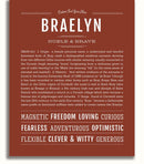 Braelyn | Name Art Print – Name Stories