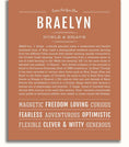 Braelyn | Name Art Print – Name Stories