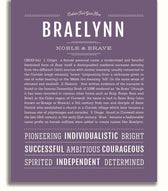Braelynn | Name Art Print – Name Stories
