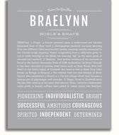 Braelynn | Name Art Print – Name Stories