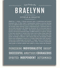 Braelynn | Name Art Print – Name Stories