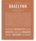Braelynn | Name Art Print – Name Stories