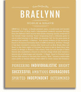 Braelynn | Name Art Print – Name Stories