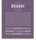 Brandi | Name Art Print – Name Stories