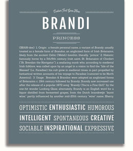 Brandi | Name Art Print – Name Stories