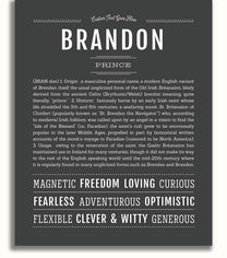 Brandon | Name Art Print – Name Stories