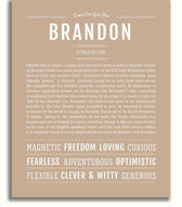Brandon | Name Art Print – Name Stories