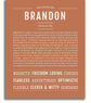 Brandon | Name Art Print – Name Stories