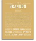 Brandon | Name Art Print – Name Stories