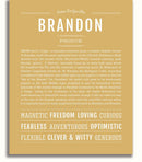 Brandon | Name Art Print – Name Stories