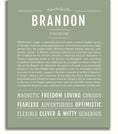 Brandon | Name Art Print – Name Stories