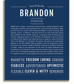 Brandon | Name Art Print – Name Stories
