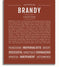Brandy Personalized Name Meaning Art Prints – Name Stories