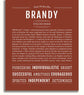 Brandy Personalized Name Meaning Art Prints – Name Stories