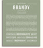 Brandy Personalized Name Meaning Art Prints – Name Stories