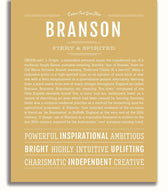 Branson | Name Art Print – Name Stories