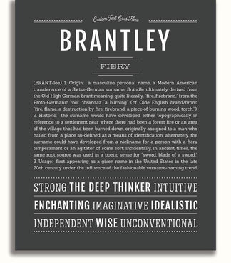 Brantley | Name Art Print – Name Stories