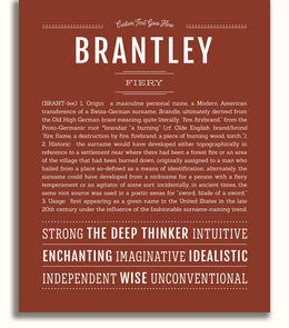 Brantley | Name Art Print – Name Stories