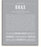 Brax Personalized Name Meaning Art Prints – Name Stories