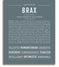 Brax Personalized Name Meaning Art Prints – Name Stories