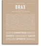 Brax Personalized Name Meaning Art Prints – Name Stories