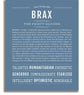 Brax Personalized Name Meaning Art Prints – Name Stories