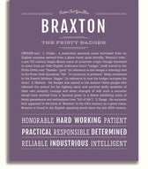 Braxton | Name Art Print – Name Stories