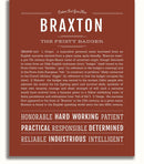 Braxton | Name Art Print – Name Stories