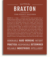 Braxton | Name Art Print – Name Stories