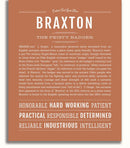 Braxton | Name Art Print – Name Stories