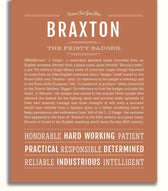 Braxton | Name Art Print – Name Stories