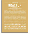 Braxton | Name Art Print – Name Stories