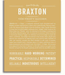 Braxton | Name Art Print – Name Stories