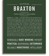 Braxton | Name Art Print – Name Stories