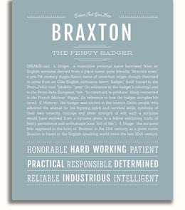 Braxton | Name Art Print – Name Stories