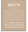 Braxtyn (female) | Name Art Print – Name Stories