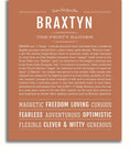 Braxtyn (female) | Name Art Print – Name Stories