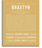 Braxtyn (female) | Name Art Print – Name Stories