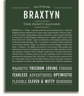 Braxtyn (female) | Name Art Print – Name Stories